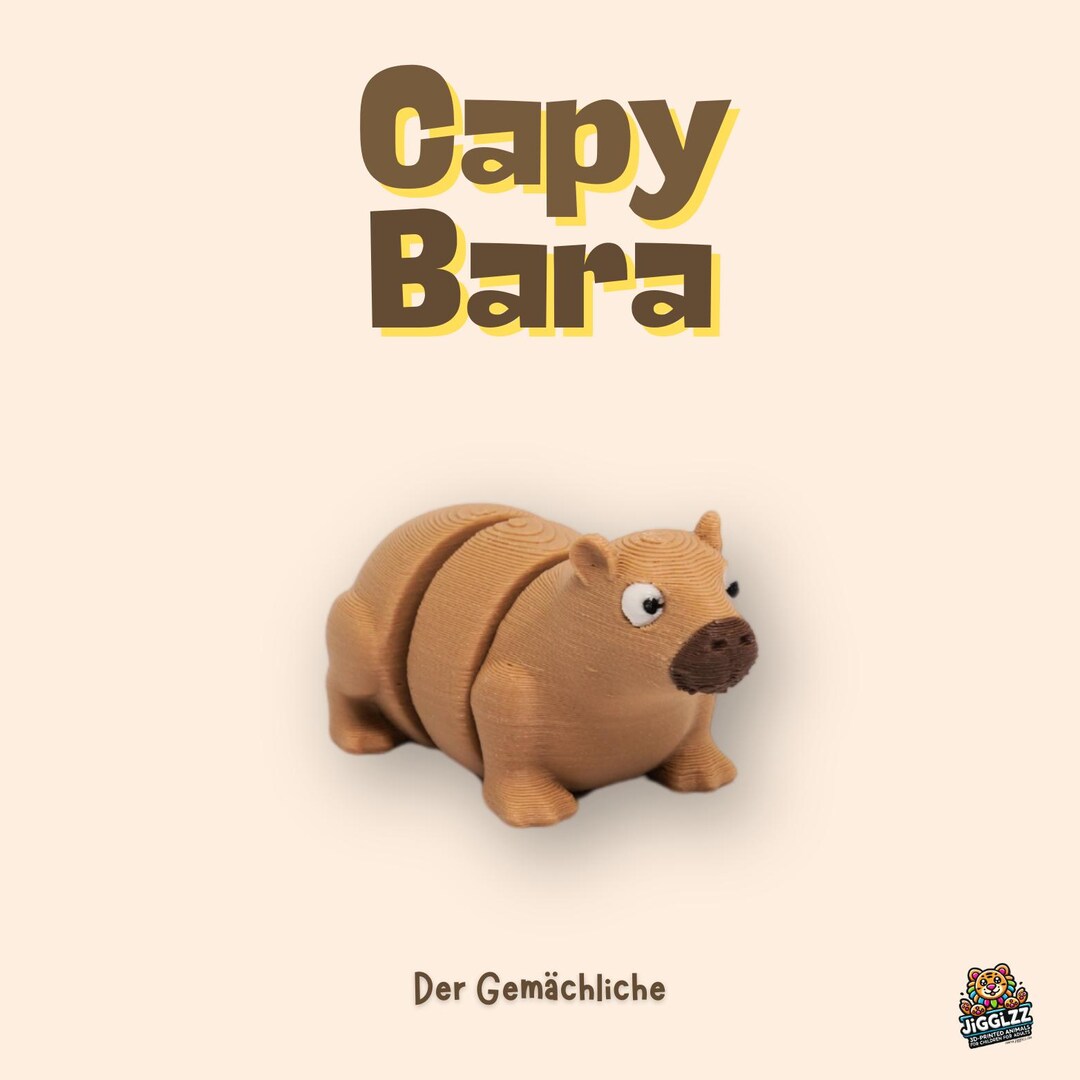 Flexi Toy, Capybara, Fidget Toy, Stress Relief, 3D Printed, Hand ...