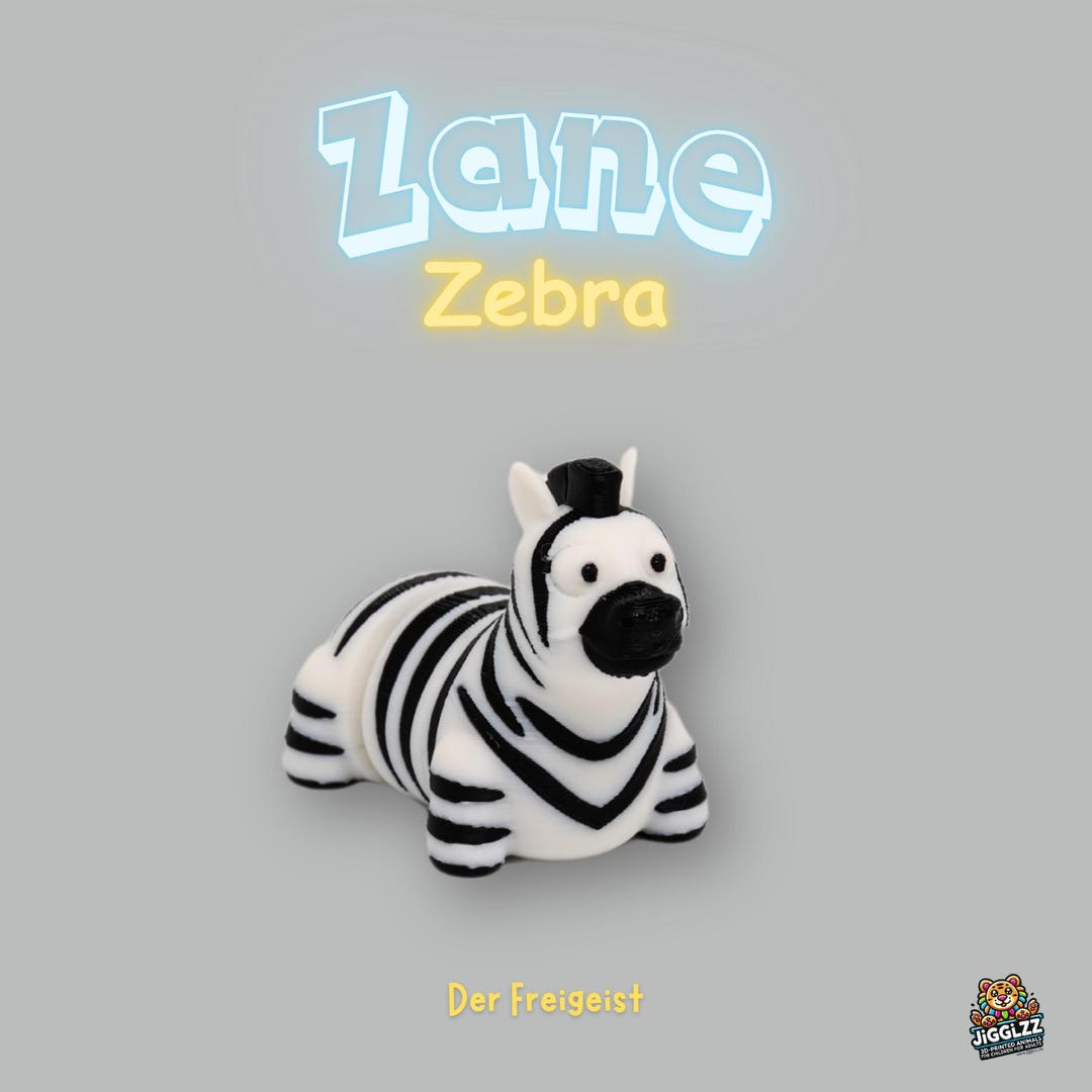 Flexi Toy, Zebra, Zane Zebra, Fidget Toy, Stress Relief, 3D Printed ...