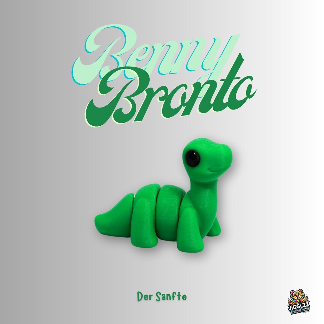 Flexi Toy, Brontosaurus, Fidget Toy, Stress Relief, 3D Printed, Hand ...