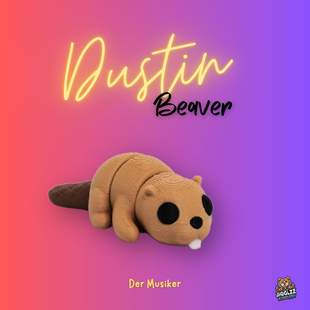 Flexi Toy, Beaver, Fidget Toy, Stress Relief, 3D Printed, Hand ...