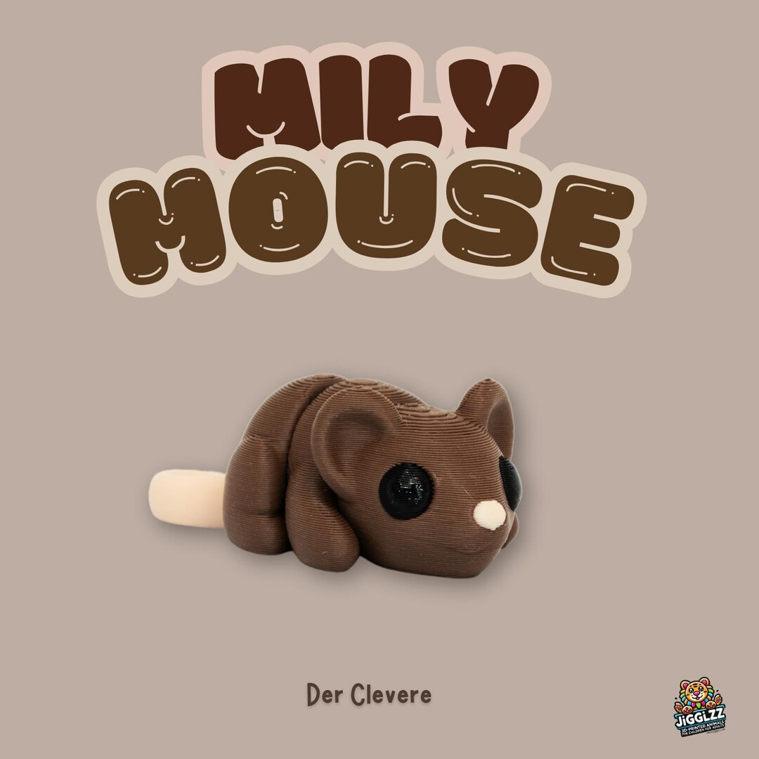 Flexi Toy, Mouse, Mily Mouse, Fidget Toy, Stress Relief, 3D Printed ...