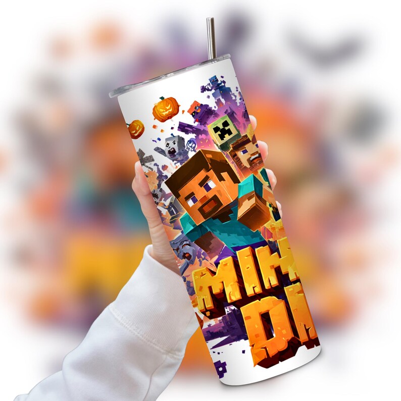 Halloween Tumbler Wrap Template: 90s Cartoon PNG Sublimation Design ...