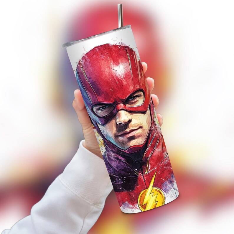 Superhero Cartoon Tumbler Wrap: 20oz Skinny Sublimation Design (digital ...