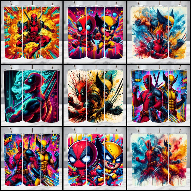 50+ Cartoon Character Tumbler Wrap Bundle - Etsy