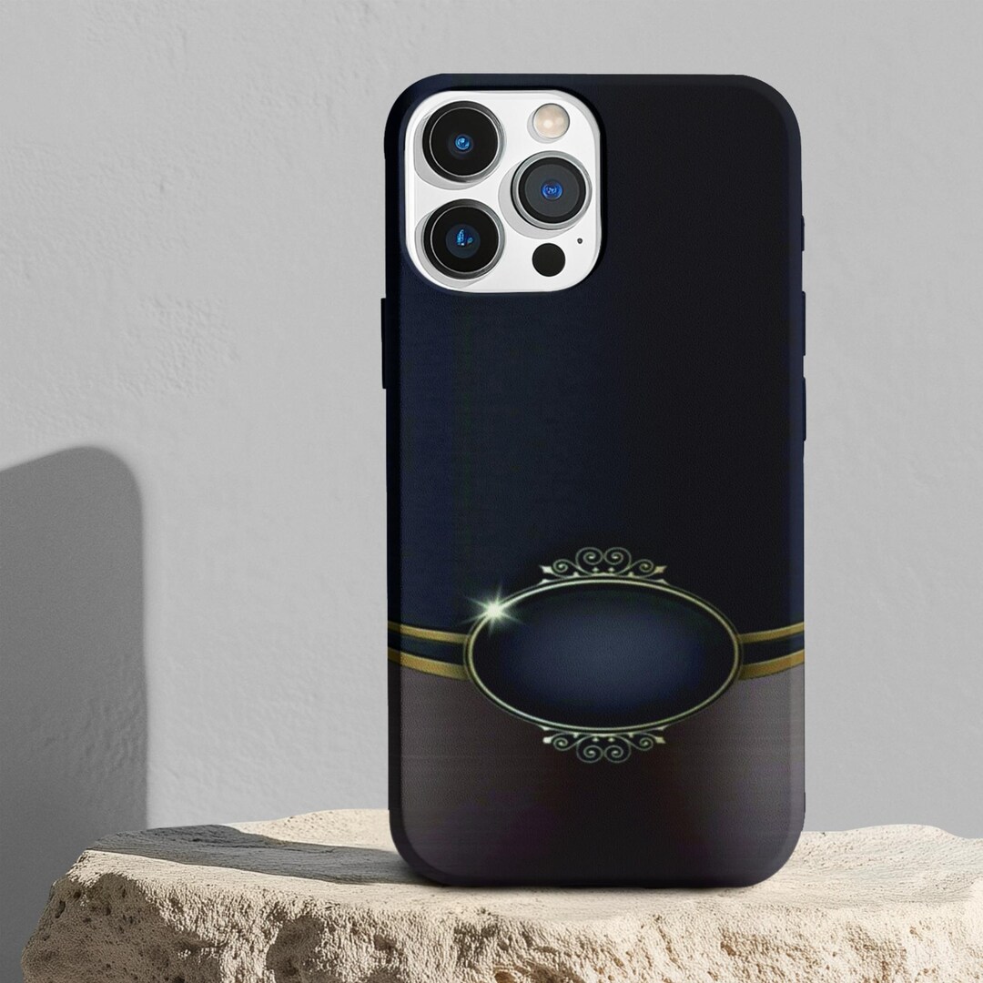 Gold Crest Emblem Phone Case, Elegant Navy Shield - Etsy