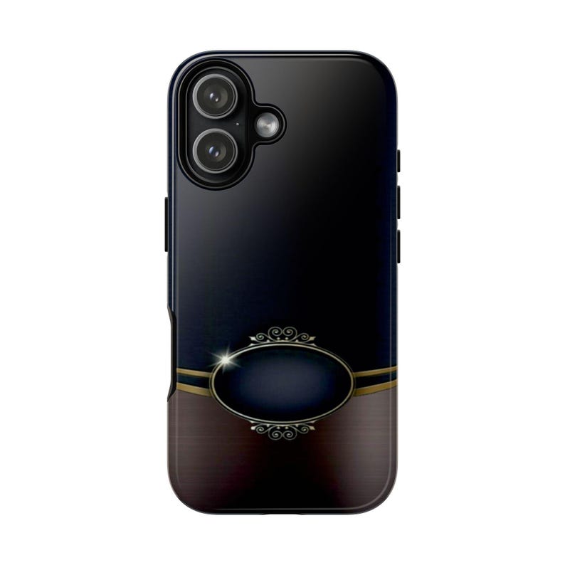 Gold Crest Emblem Phone Case, Elegant Navy Shield - Etsy