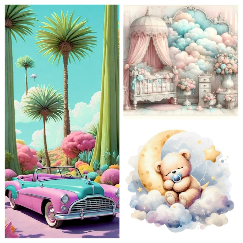 Colorful Kids Photo Backgrounds: Playful Portrait Overlays - Etsy