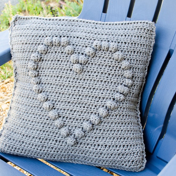 Crochet Heart Pillow - Etsy
