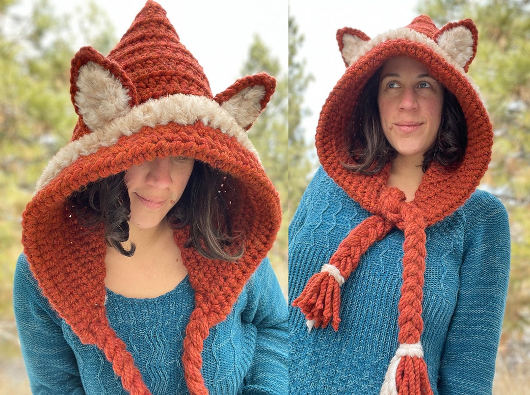 Crochet Fox Hood Pattern, PDF Digital Document - Etsy