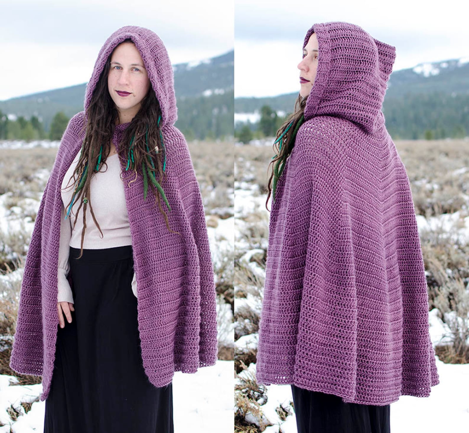 PDF Pattern, the Crochet Hooded Cloak/cape/capelette - Etsy