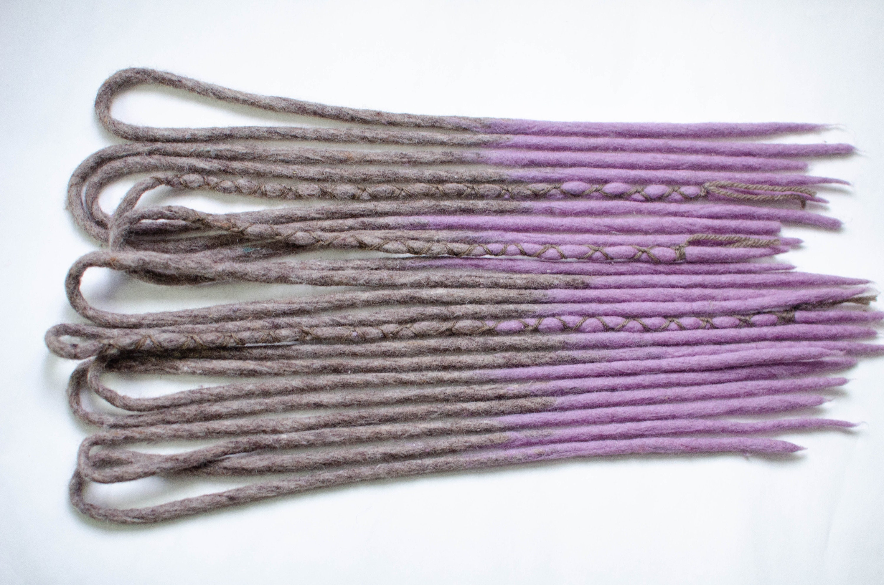 Wool Dreadlock Extensions Lavender Gray - Etsy