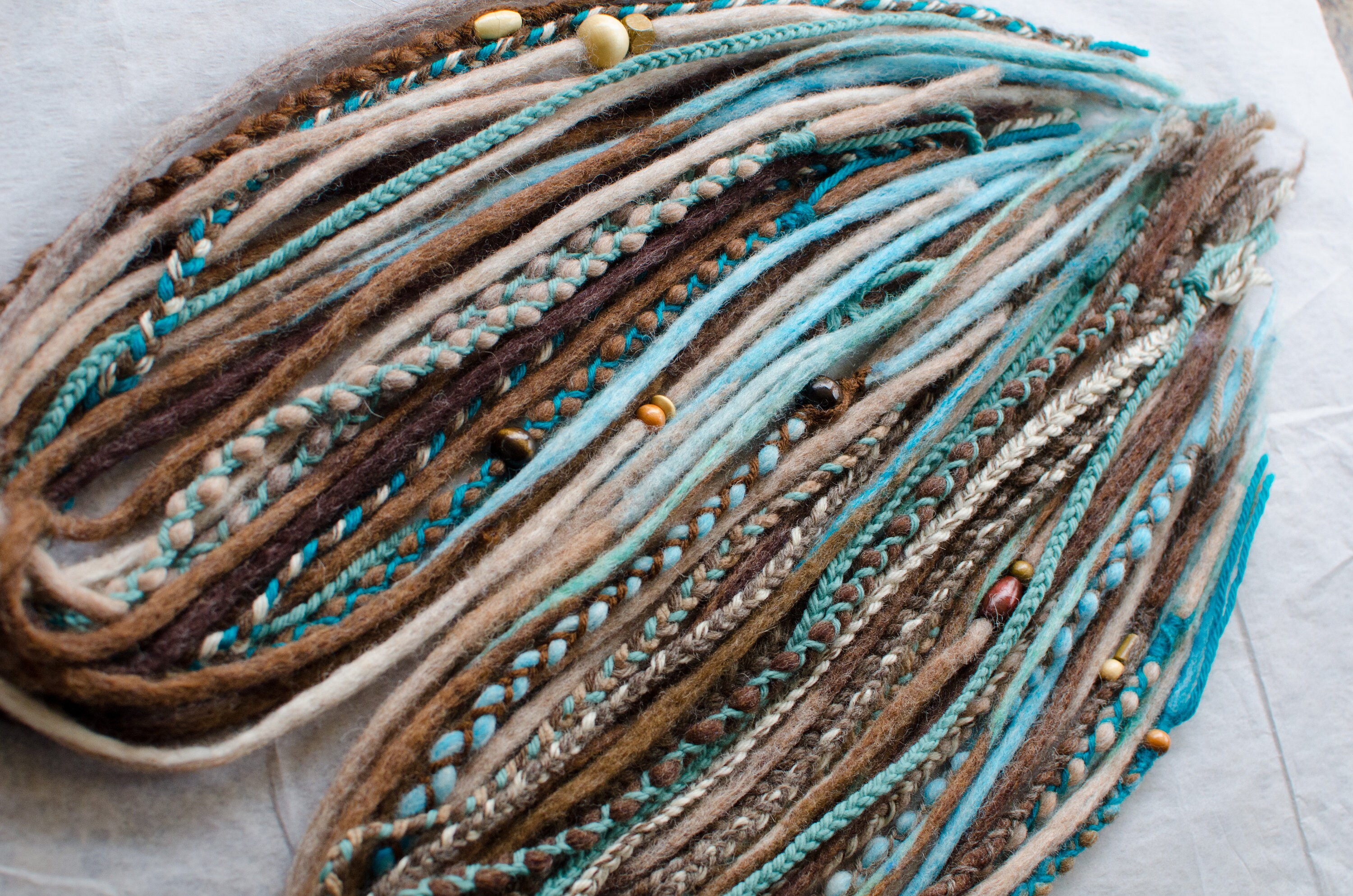 Wool Dreadlock Extensions Arctic Tundra | Etsy