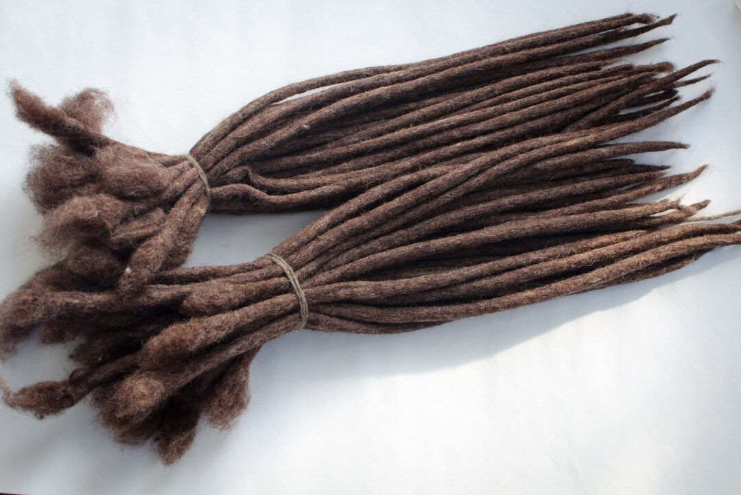 Wool Dreadlock Extensions for Permanent Installation, Single Ended - Etsy