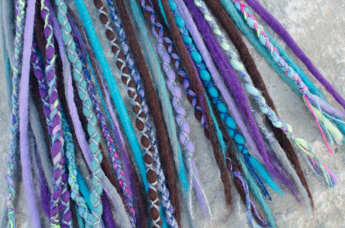 Galaxy Dreadlock Extensions Wool Dreads - Etsy