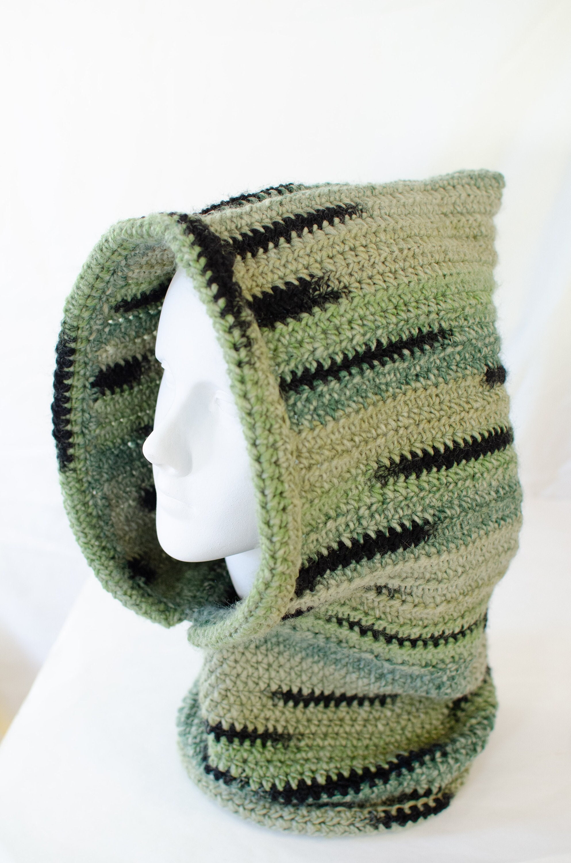 Simple Snood Crochet Pattern, Crochet Cowl With Hood - Etsy