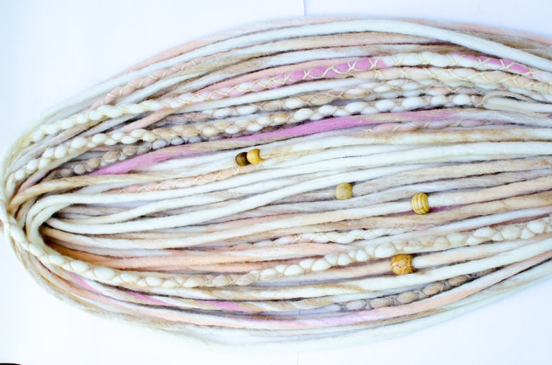 Wool Dreadlock Extensions, Plumeria. Double Ended or Single Ended - Etsy