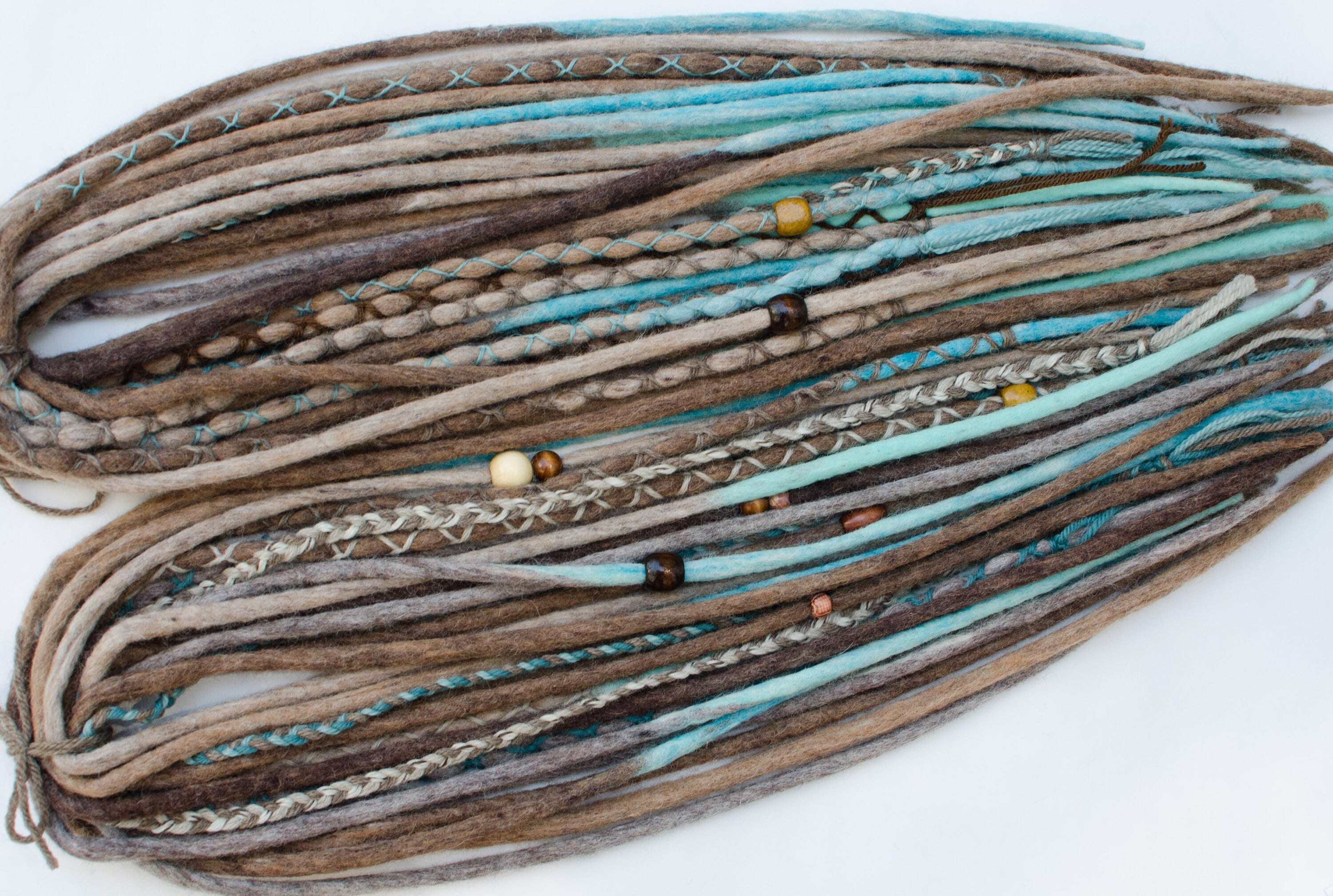 Wool Dreadlock Extensions Arctic Tundra | Etsy