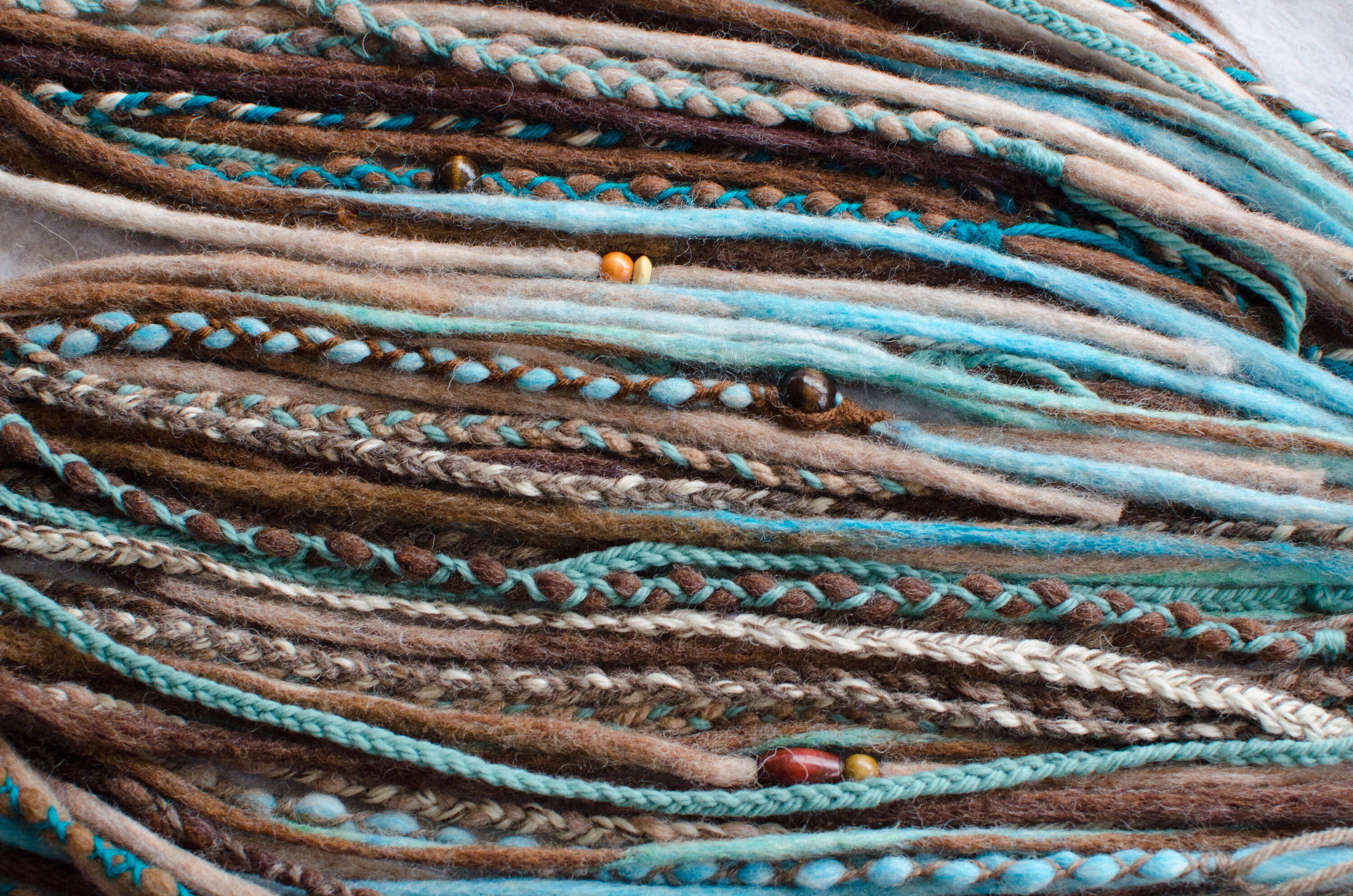 Wool Dreadlock Extensions Arctic Tundra | Etsy