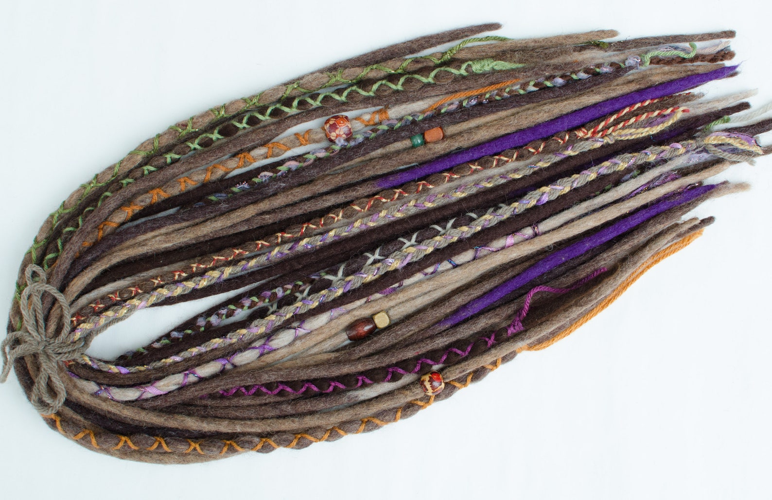 Woodland Fairy Wool Dreadlock Extensions, Double Ended or Single Ended ...