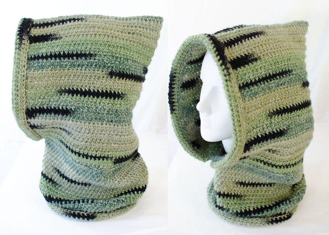 Simple Snood Crochet Pattern, Crochet Cowl With Hood - Etsy