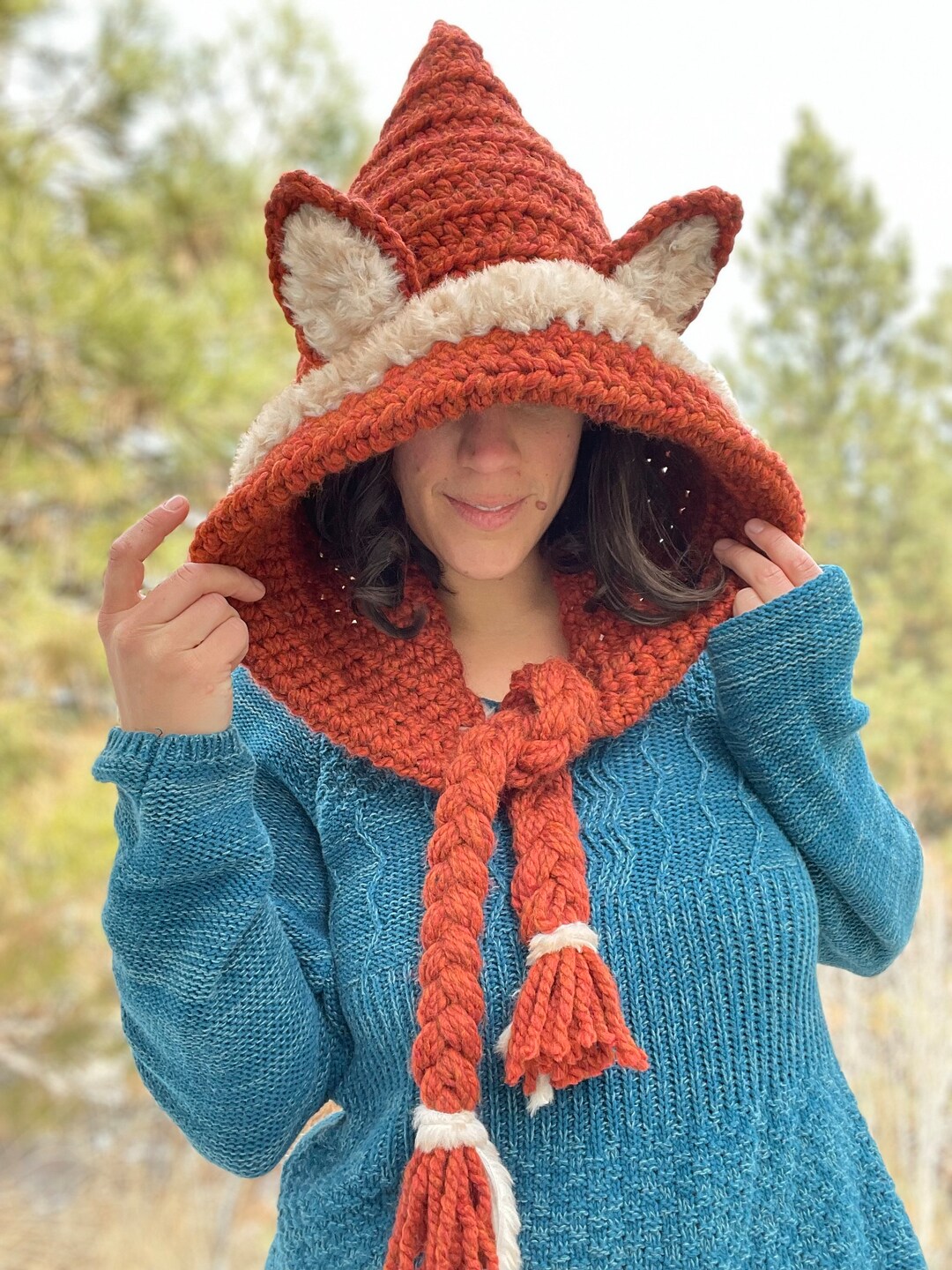 Crochet Fox Hood Pattern, PDF Digital Document - Etsy