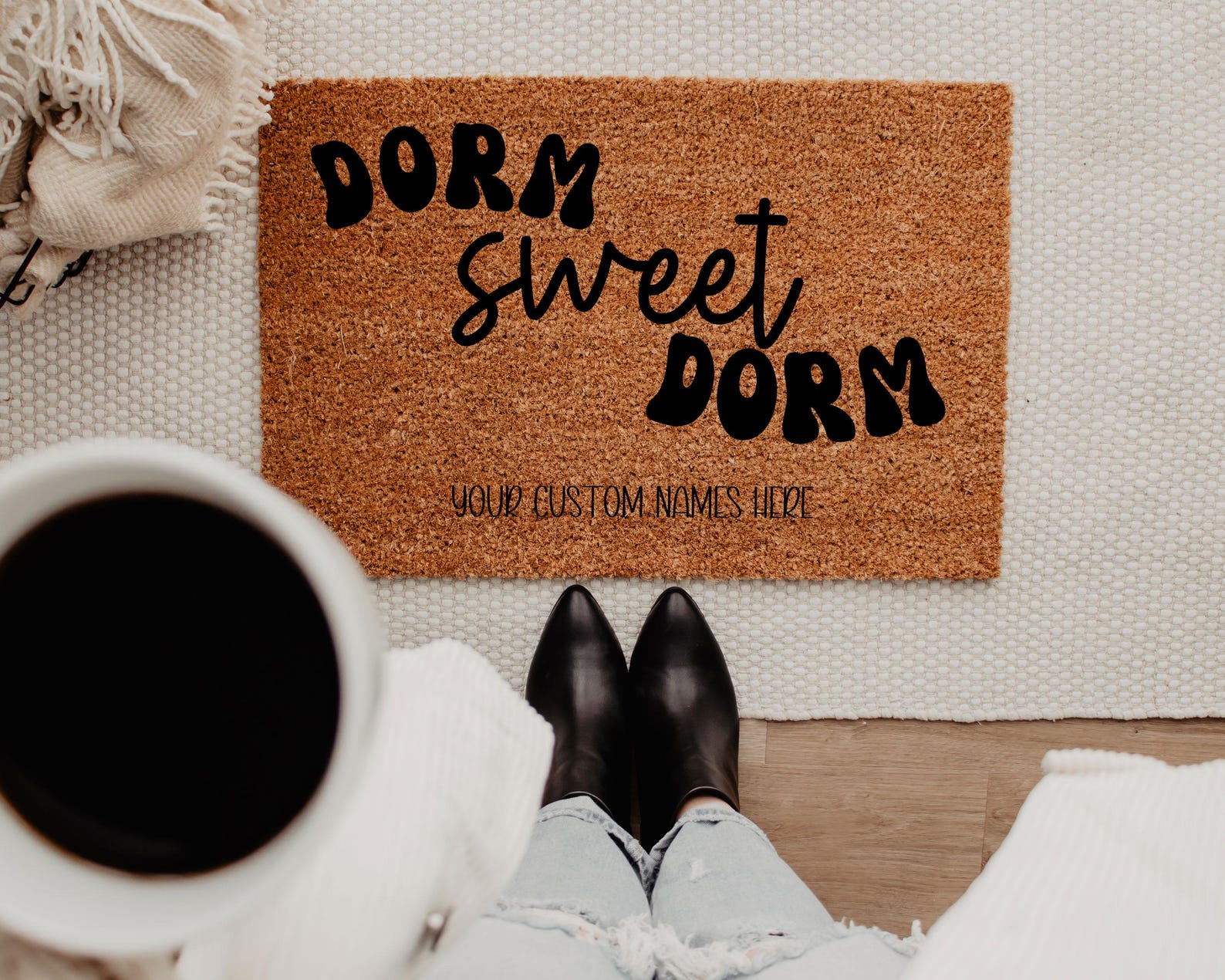 Dorm Welcome Mat | Personalized Roommate Welcome Rug With Names for ...