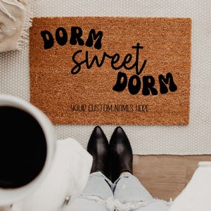 Dorm Welcome Mat | Personalized Roommate Welcome Rug With Names for ...