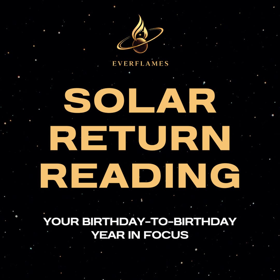 Solar Return Reading — Your Birthday Year Forecast With Key Themes ...