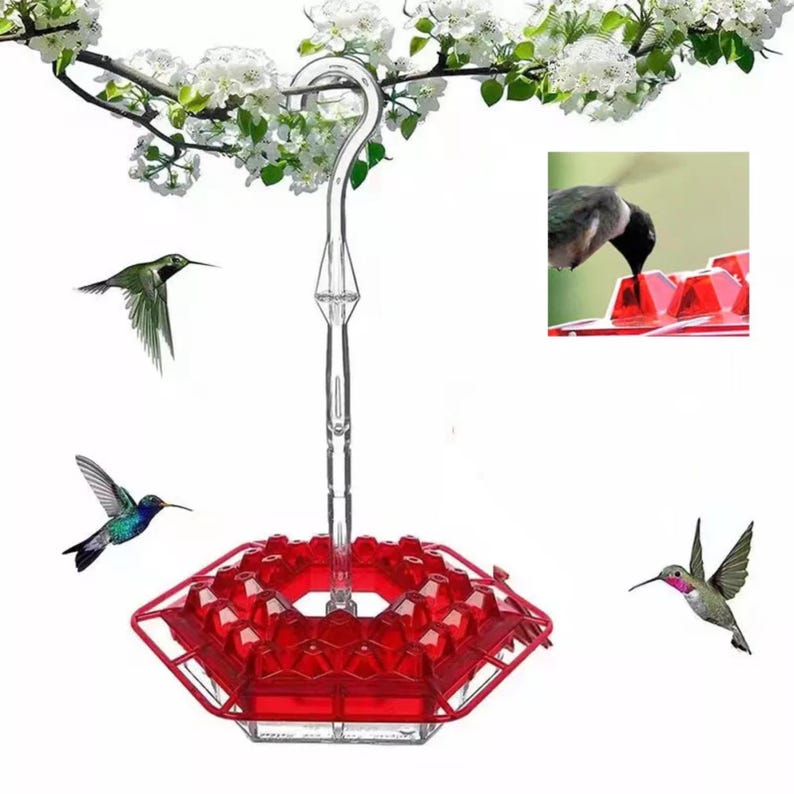Hummingbird Feeders for Outdoor Easy Clean Mounting Plastic Hanging ...