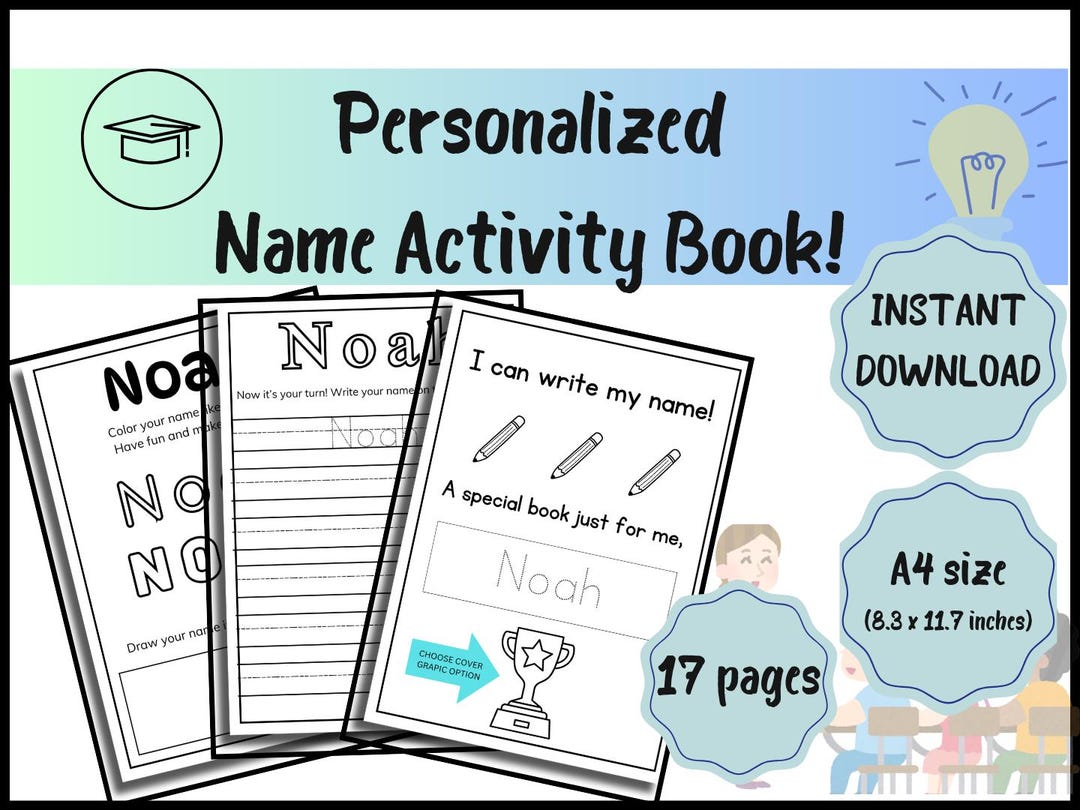 Custom Name Writing Practice Sheets for Toddlers and Preschoolers ...