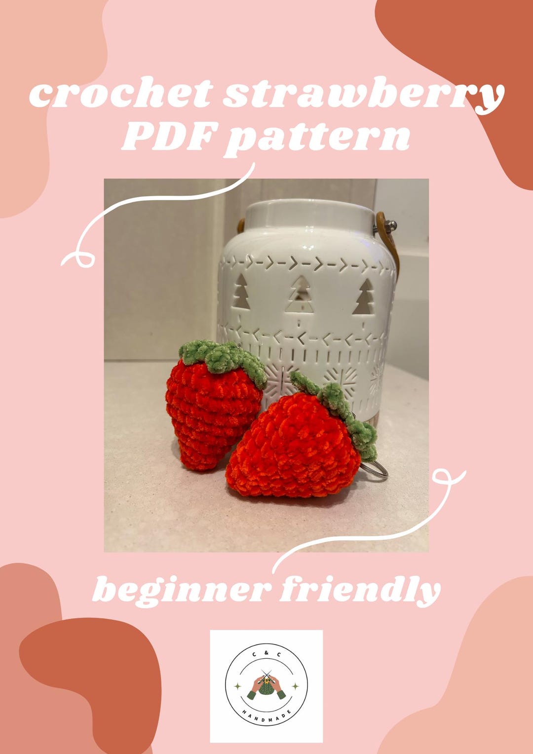 Crochet PDF Pattern - Mini Plush Strawberry - Etsy
