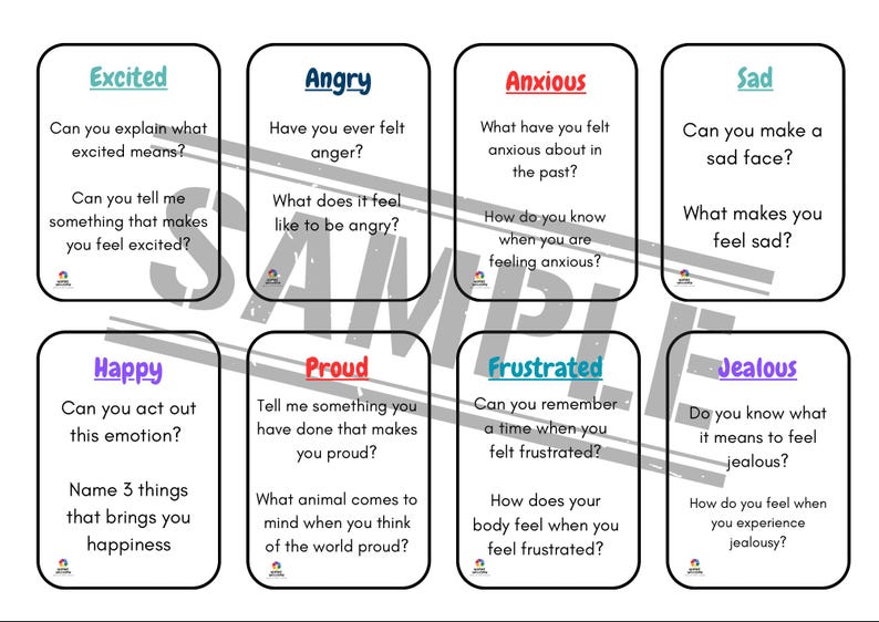Emotion Cards for Discussion - Etsy
