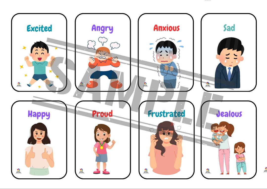 Emotion Cards for Discussion - Etsy