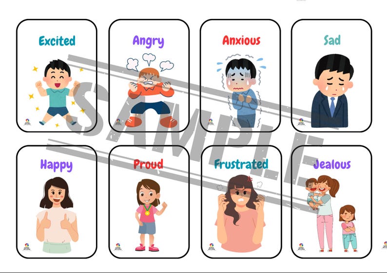 Emotion Cards for Discussion - Etsy