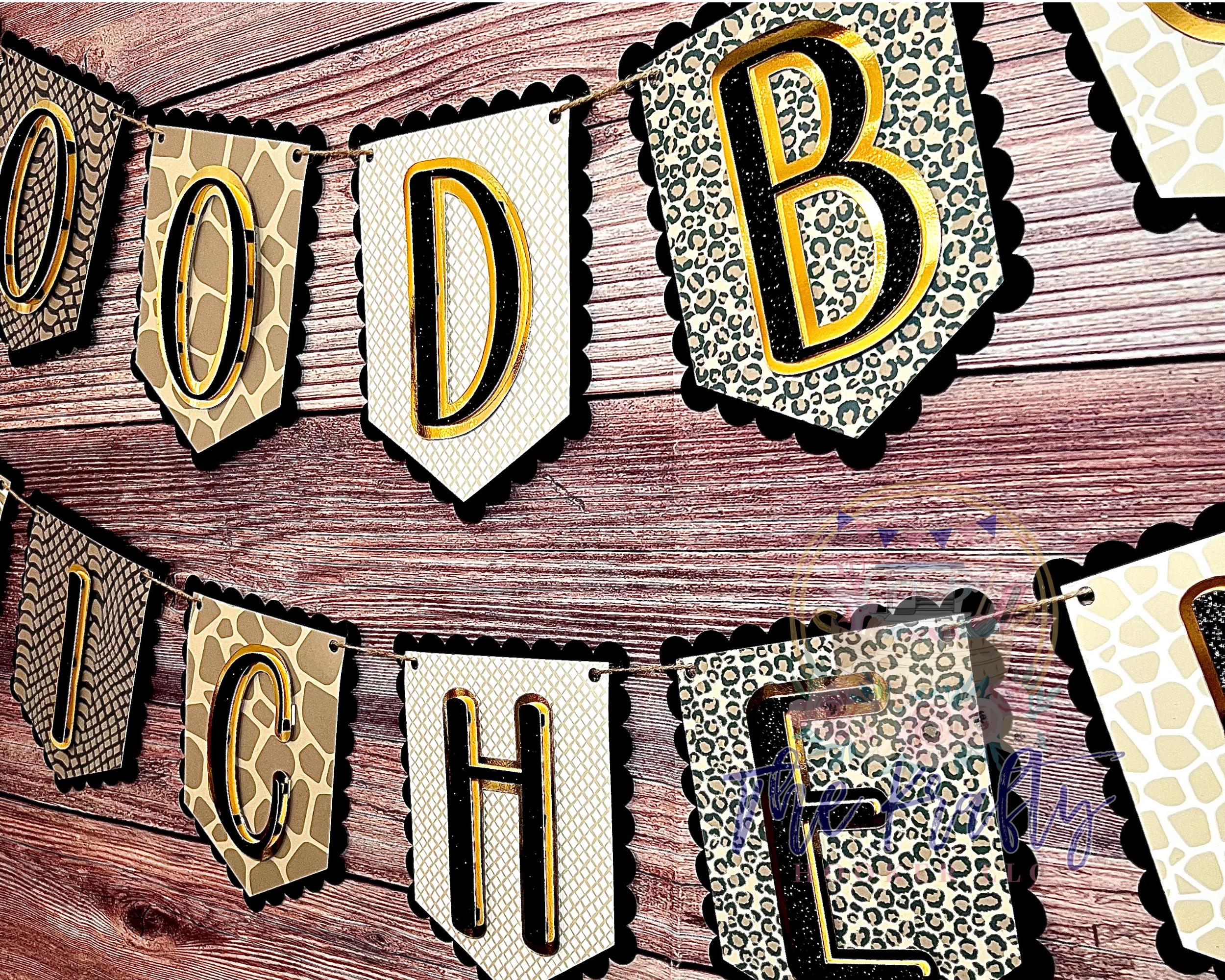 Animal Safari Goodbye Retirement Banner | Retirement Banner | Jungle ...