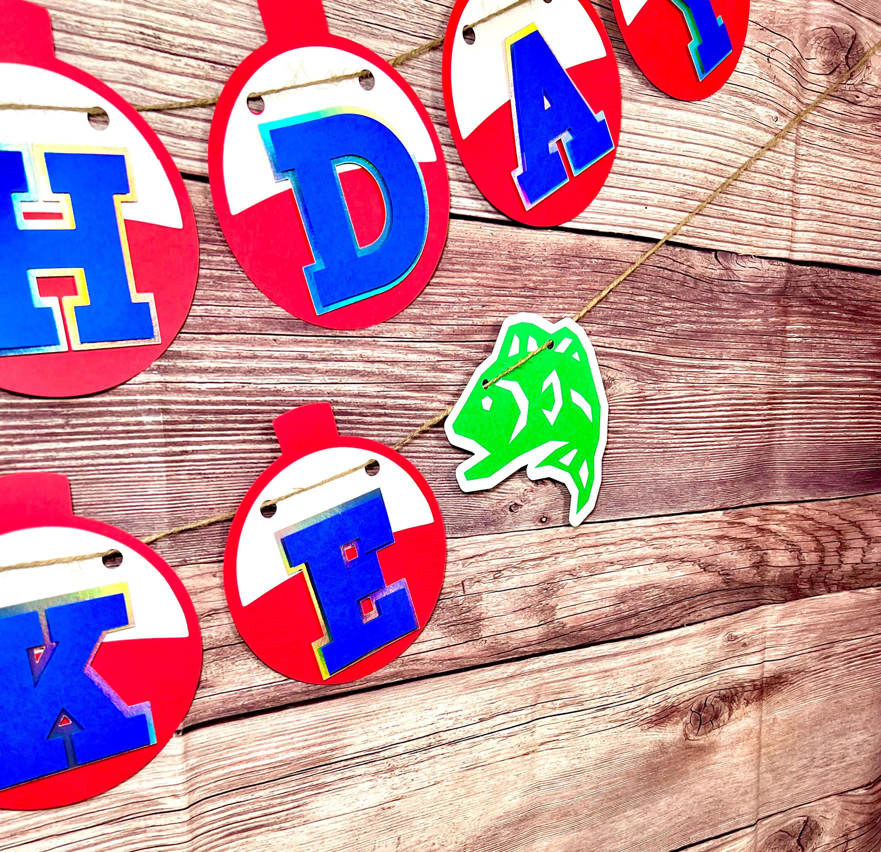 Fishing Bobber Happy Birthday Banner | Gone Fishin' Birthday Party ...