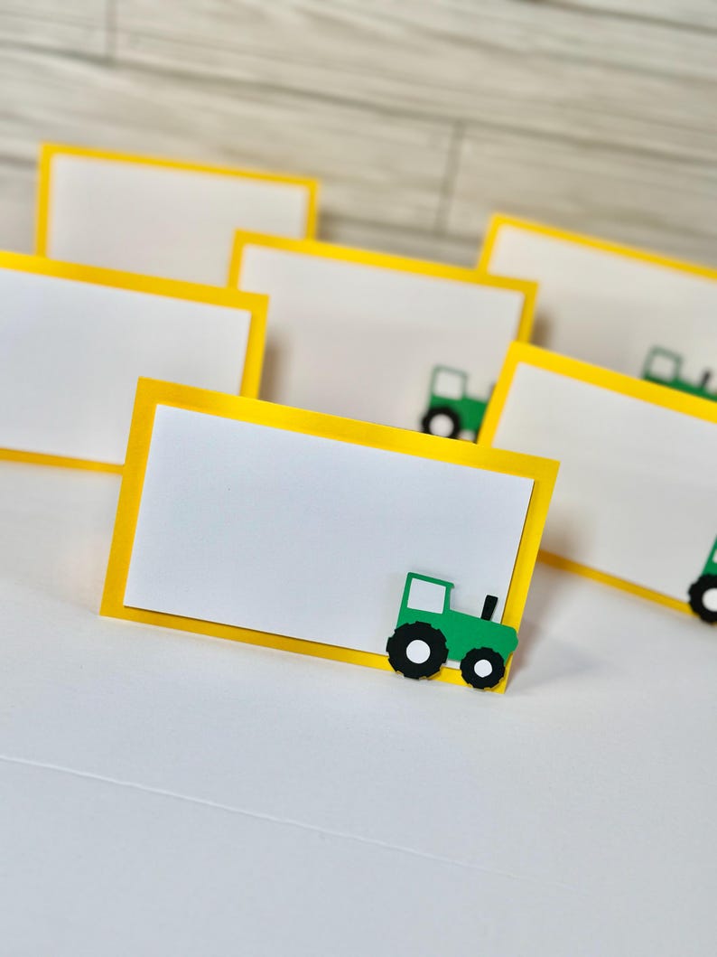 Tractor Food Place Cards | Birthday Party Décor | Retirement Party ...