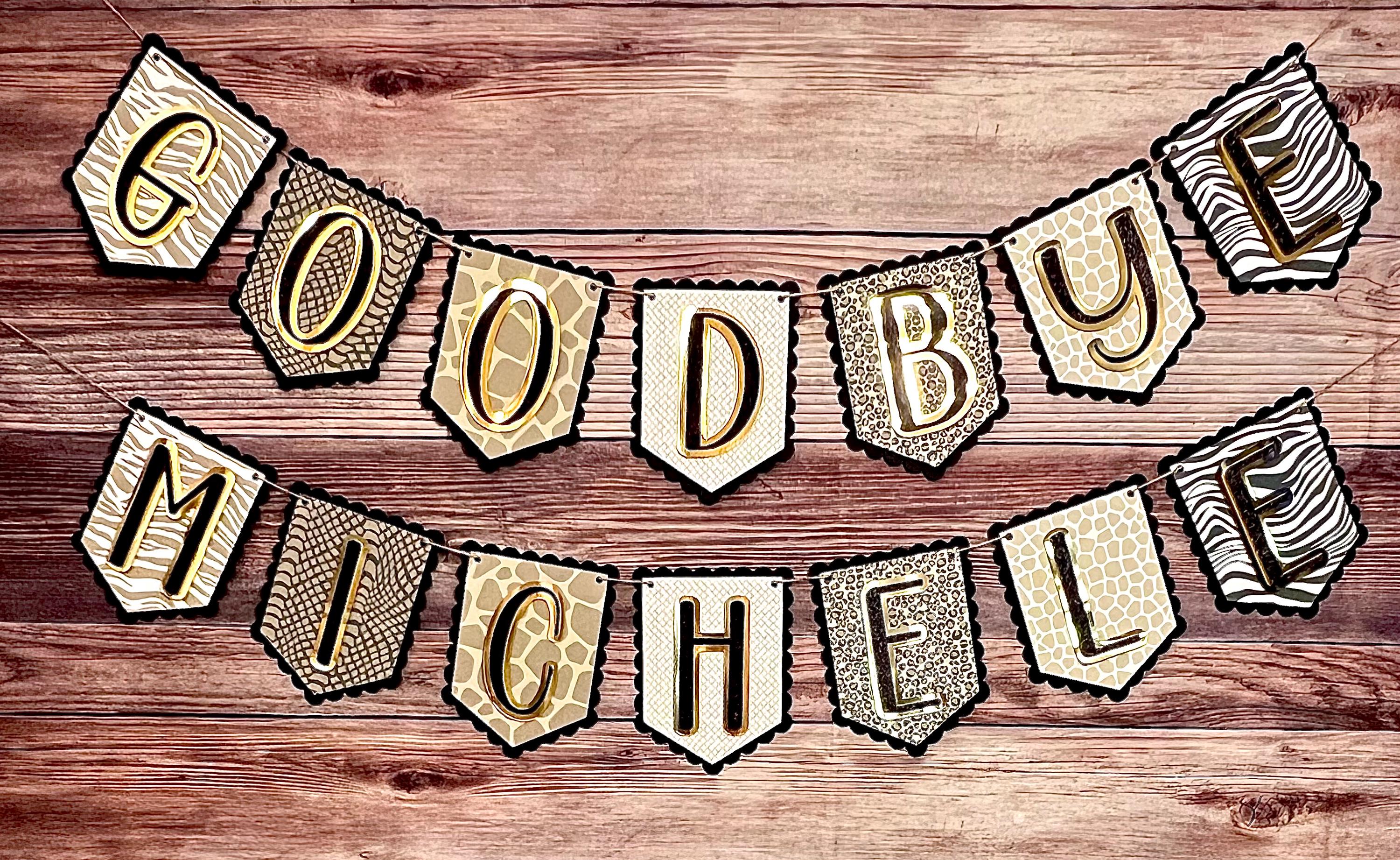 Animal Safari Goodbye Retirement Banner | Retirement Banner | Jungle ...