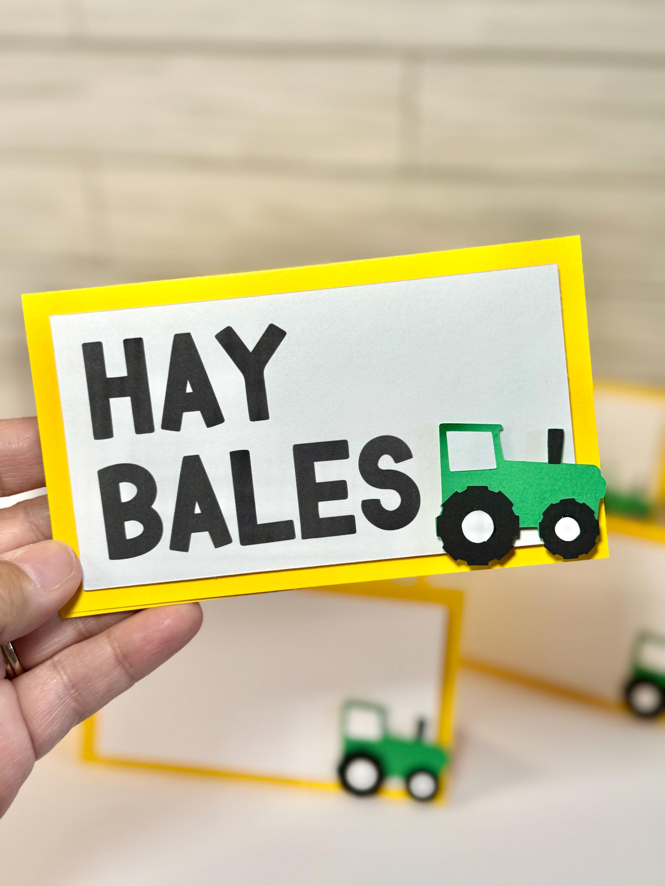 Tractor Food Place Cards | Birthday Party Décor | Retirement Party ...