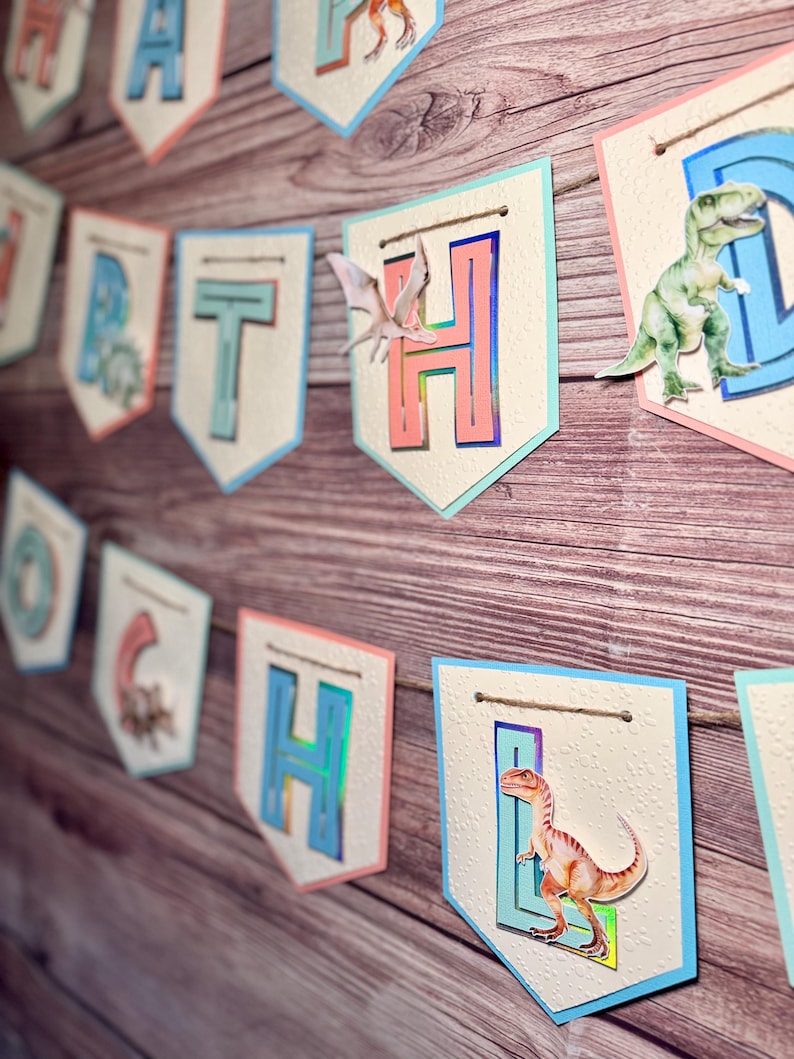 Dinosaur Happy Birthday Banner | Kids Birthday Party Supplies ...