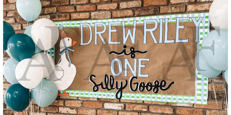 Hand Painted ONE Silly Goose Banner - Etsy