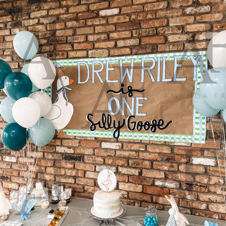 Hand Painted ONE Silly Goose Banner - Etsy