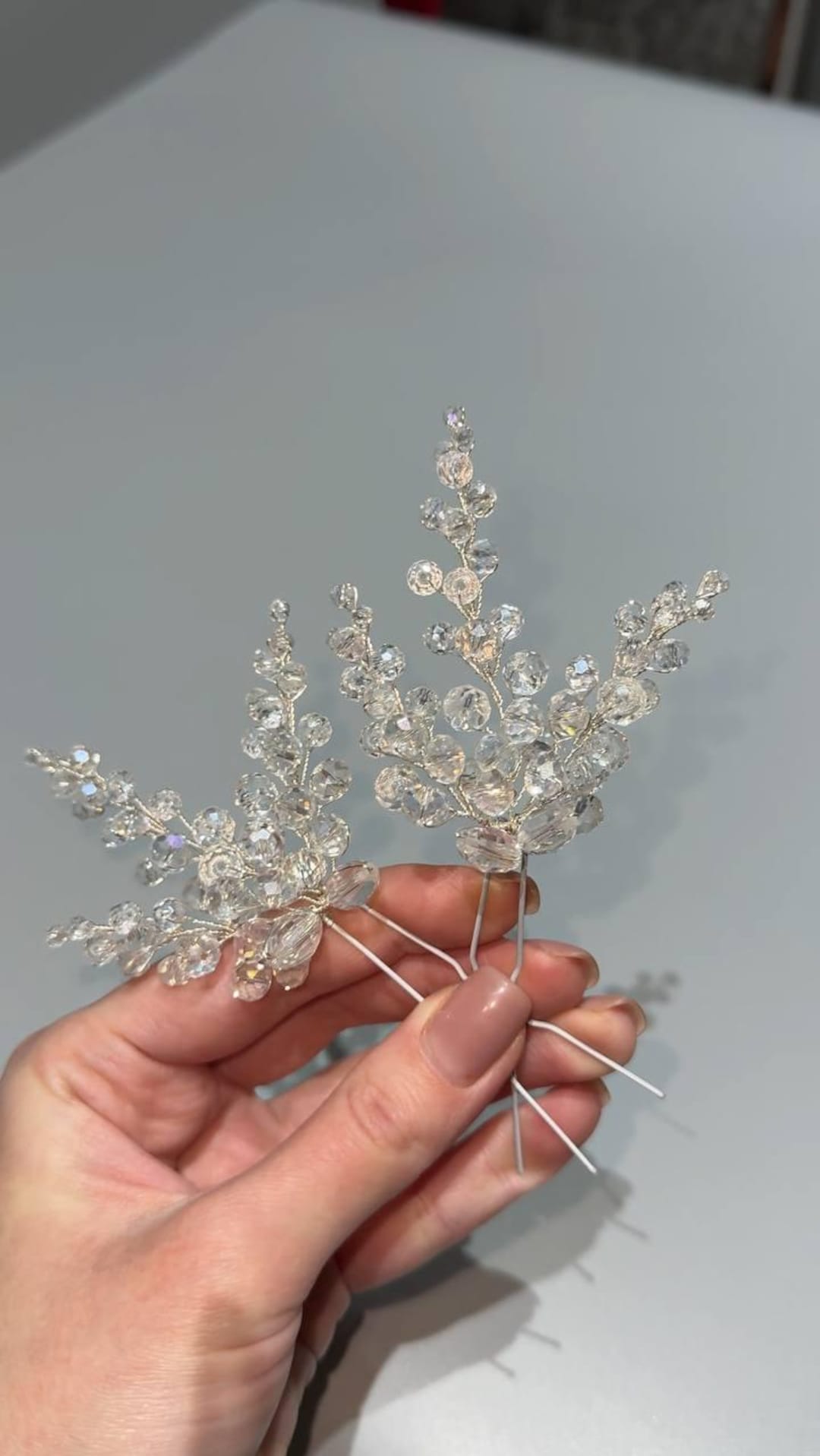 Elegant Handmade Bridal Hair Pins – Sparkling Crystal Wedding ...