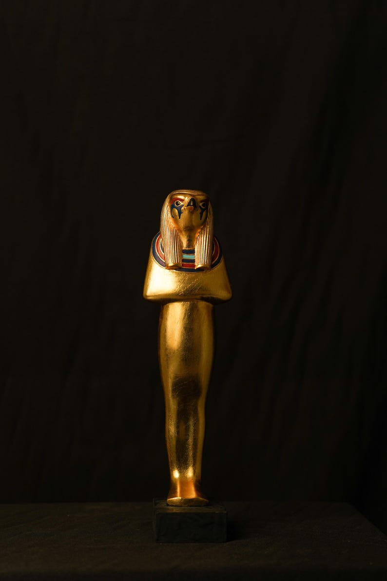Golden Horus Statue, Egyptian God Replica - Etsy