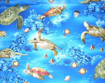 Sea turtle fabric | Etsy