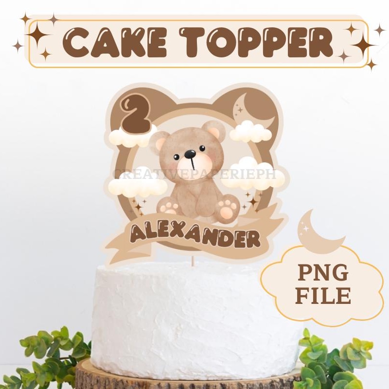 Bear Cake Topper - Etsy