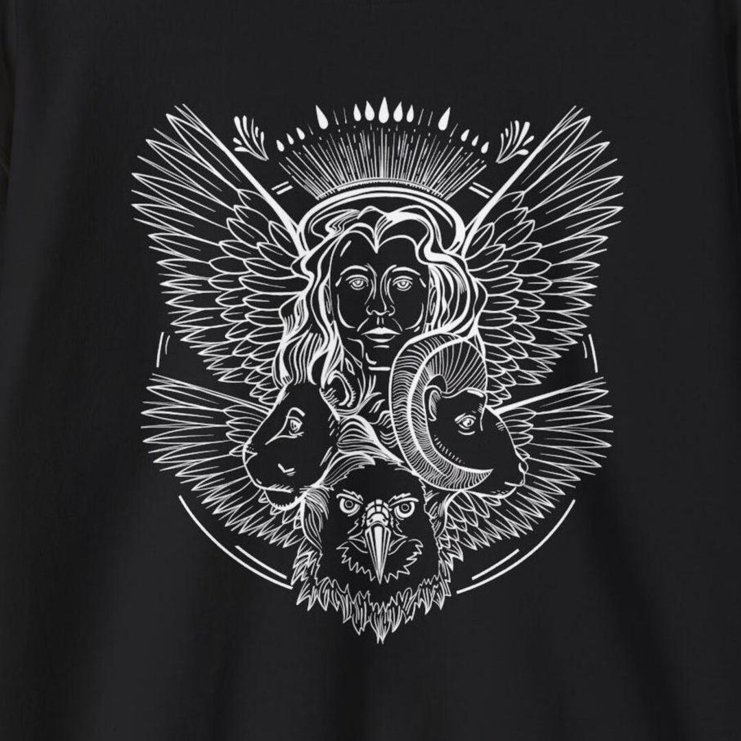 Angel Sweatshirt Cherubim Dark Aesthetic Goth Biblically Accurate Angel ...