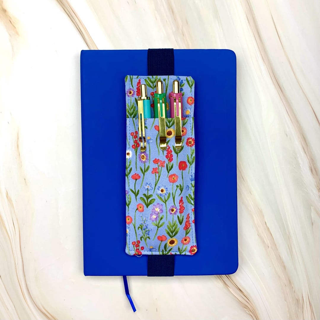 Attachable Pen or Pencil Bookmark Holder for Notebook, Planner or ...
