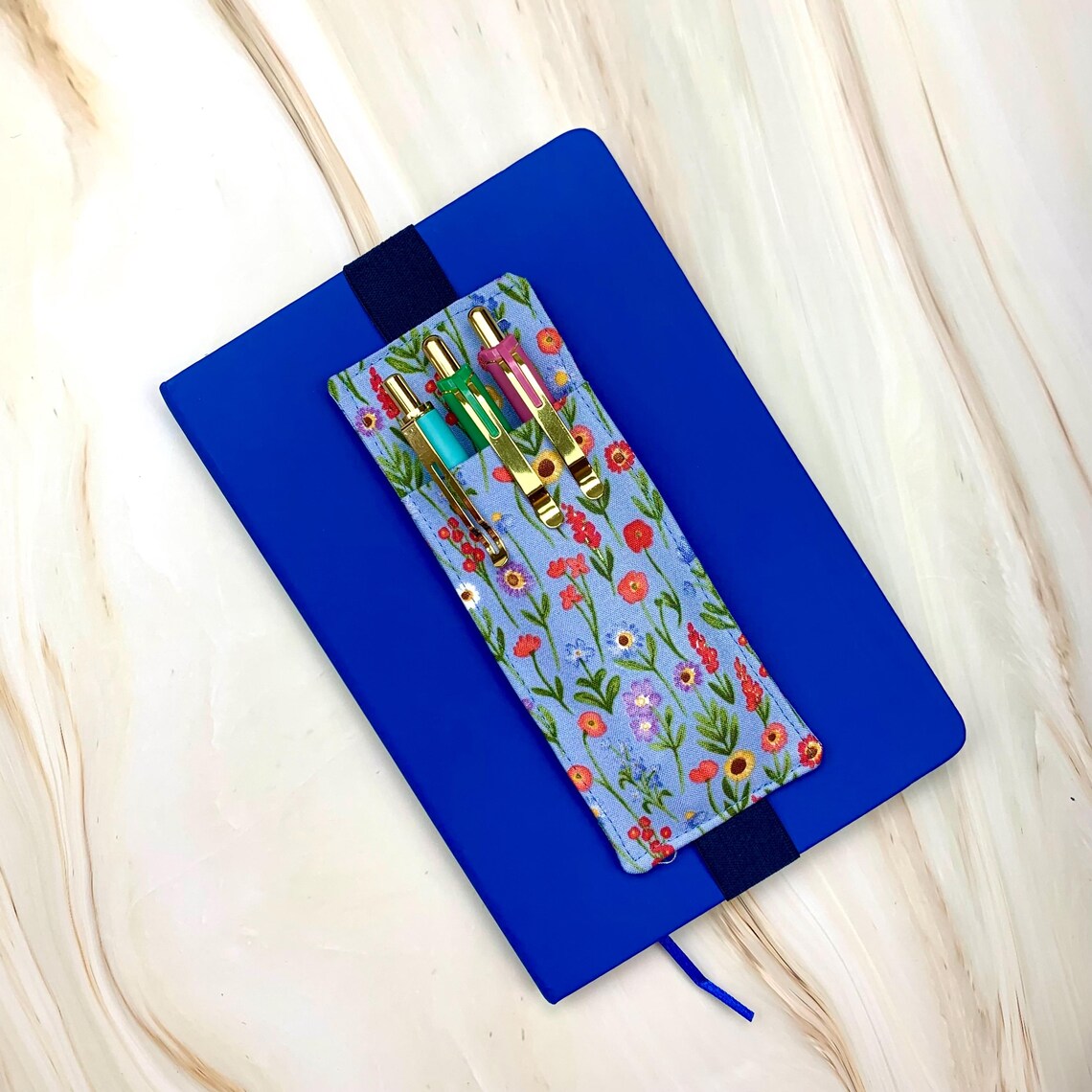 Attachable Pen or Pencil Bookmark Holder for Notebook, Planner or ...