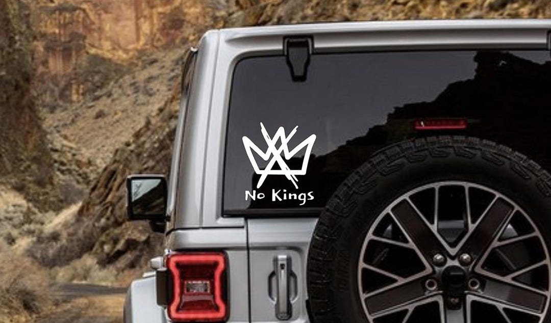 No Kings With Words Decal Sticker-custom Car Bumper, Laptop,notebook ...